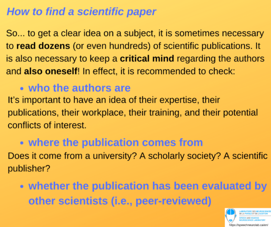 Scientific sources – Speechneurolab